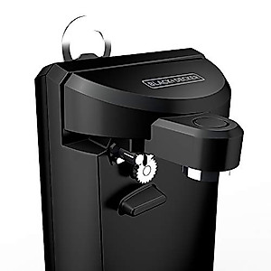 BLACK+DECKER EasyCut Extra-Tall Can Opener with Knife Sharpener and Bottle Opener, Black, EC500B-T