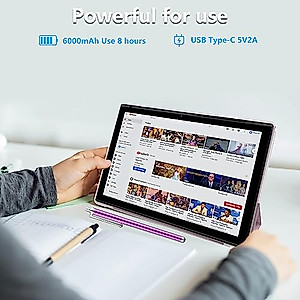 Android 13 Tablet with Keyboard, 2 in 1 Tablet 10.1 Inch, 6GB RAM+64GB ROM/512GB Expandable Tablet PC, 2.0Ghz Quad-Core HD IPS Screen, 8MP Camera, 2.4G/5G WiFi 6 BT 5.0 Tablets with Case Mouse Stylus
