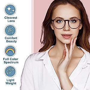 GIBLOGO Stylish 3 Pack Bifocal Reader+3 Pack Reading Glasses for Women Men - Blue Light Blocking Computer Readers - Ease Dry Eyes（mix01 1.50）