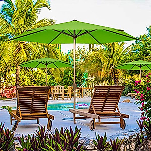 Ogrmar 7.5 FT Patio Umbrella Outdoor Table Umbrella with Push Button Tilt and Crankfor Terrace, Backyard, Garden, Courtyard, Swimming Pool, Lawn (Pear Green)