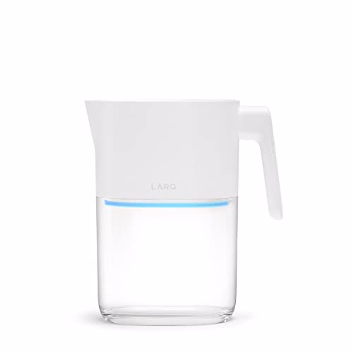 LARQ Pitcher PureVis 1.9L/ 8-Cup | Self-Cleaning UV Water Filter Pitcher for Tap and Drinking Water | Plant-Based Carbon Filter, BPA Free | Pure White