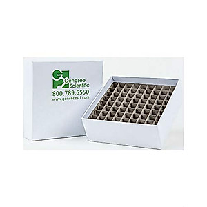 2-inch Cardboard Box w/ Lid, White, 81-Place Divider, 50 Boxes/Unit
