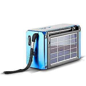 QFX R-37-BL 6-Band (AM, FM, SW1 - SW4) Bluetooth LED Flashlight Solar Radio (2021 Model)