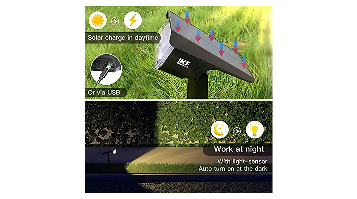 LKF Solar Spotlights - Bright & Versatile Outdoor Lighting