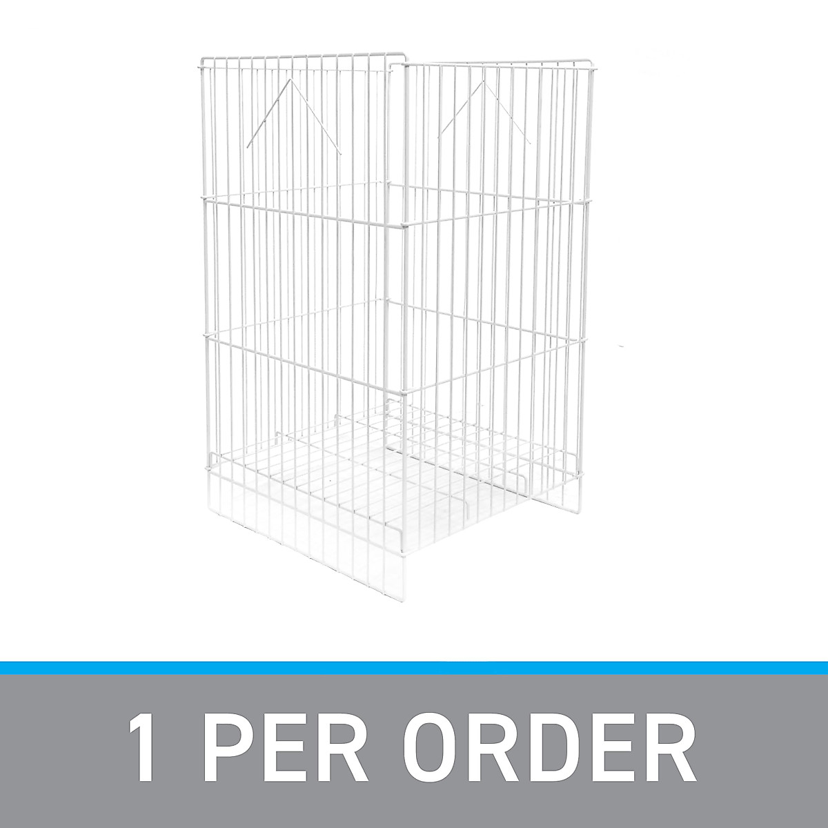 White Wire Dump Bin - 18" X 18" X 30"