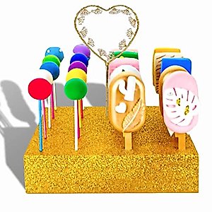 RomanticBaking 1 Pack 10Inch Foam Cake Pop Stand Display Cakesicle Stand Push Cake Pop Stand Foam Cake Dummies Dessert Table Party Decorations