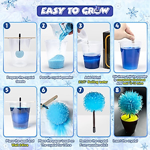 Crystal Growing Kit, STEM Projects for Kids Ages 8-12, Exciting Science Kits for Kids, DIY Educational Science Experiments Lab Specimens Toys Gifts for 7 8 9 10 Year Old Boys and Girls