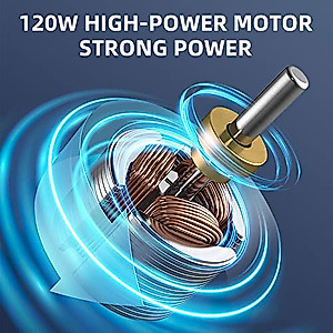 5 in 1 Handheld Vacuum and Blower Cordless Rechargeable Bug Vacuum Catcher for Insect Stink Bug Spider, Portable Vacuum Cleaner Strong Suction Bug Sucker for Car Kitchen Pet Hair, Dry & Wet Use, Blue