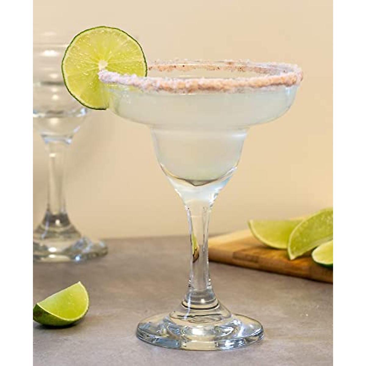 Epure Firenze Collection 4 Piece Margarita Glass Set - Classic For Drinking Margaritas, Pina Coladas, Daiquiris, and Other Cocktails (Margarita Glass (10 oz))