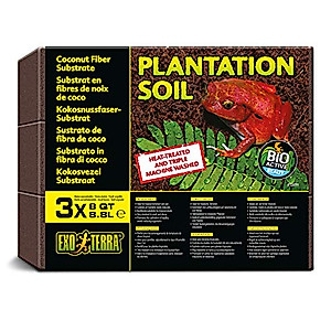 Exo Terra Plantation Soil, 8 Quarts, 3-Pack