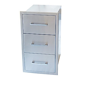 SUNSTONE BA-DPCF17 Beveled Frame Paper Towel Combo Drawer, 17"