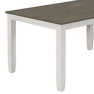 WOZNLA Comfortable Room 6-Piece Rustic Dining Set-Rectangular Wood Kitchen Table, 4 Chairs, and 1 Bench with Upholstered Cushions, Brown