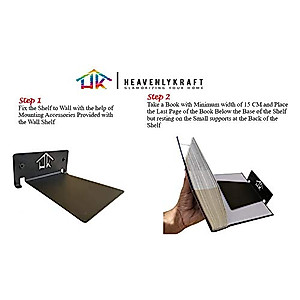 HeavenlyKraft Wall Mounted Metal Bookshelf Floating Bookshelf Supported by Superheros Invisible Bookshelf Metal Shelf Superhero Decoration Shelf Childrens Room Décor Model No. HK_251