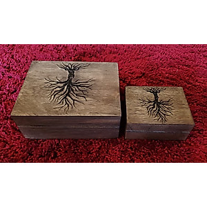 JB&C Premium Tree of Life Box Wooden Jewelry Box for Keepsake, Trinket Box Wooden tree of life decorative box (3.75 x 3 x 1.75)