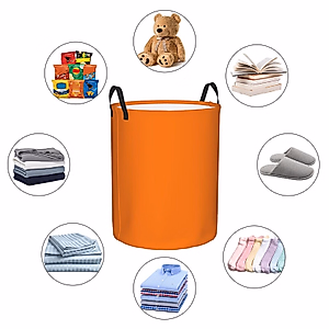Large Laundry Basket, Orange Collapsible Laundry Hamper Dirty Clothes Washing Bin for College Dorm Storage Essentials 15.7" x 19.6"