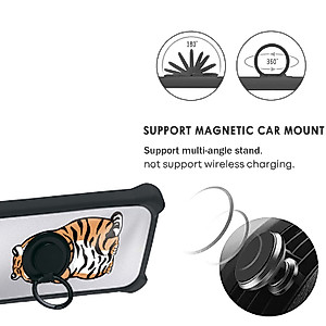 Case for Moto Thinkphone Case Compatible with Motorola Thinkphone Phone Case Cover [with Tempered Glass Screen Protector][Hard PC + Soft Silicone][Ring Support] [Silver Reflect Light] DYH-PH