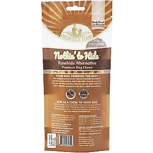 Fieldcrest Farms Nothing to Hide Natural Rawhide Alternative Twist Stix for Dogs - 3 Pack (30 Sticks) Premium Grade Easily Digestible Chews - Great for Dental Health (Peanut Butter, Small Stix)