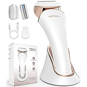 Electric Shaver for Women,Ladies Shaver,Lady Razor for Legs,Arm,Underarm,Bikini,USB Rechargeable Razor Wet&Dry Cordless for Woman by PRITECH