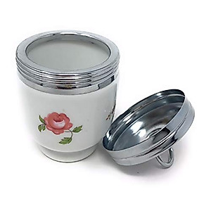 Royal Worcester Porcelain Bournemouth Pink Rose Single Egg Coddler Made In England