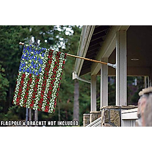 Toland Home Garden 109592 Field Of Glory Patriotic Flag 28x40 Inch Double Sided Patriotic Garden Flag for Outdoor House Flower Flag Yard Decoration