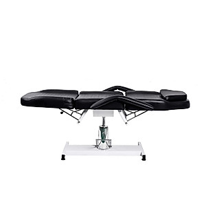 Beautymega Black All Purpose Professional Massage Beauty Bed Salon Tattoo Chair Hydraulic Pump Esthetician Bed Adjustable Beauty Barber Spa Beauty Equipment