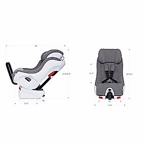 Clek Foonf Convertible Car Seat with Adjustable Headrest, Reclining Design, Latch System, and Flame-Retardant-Free (Marshmallow)