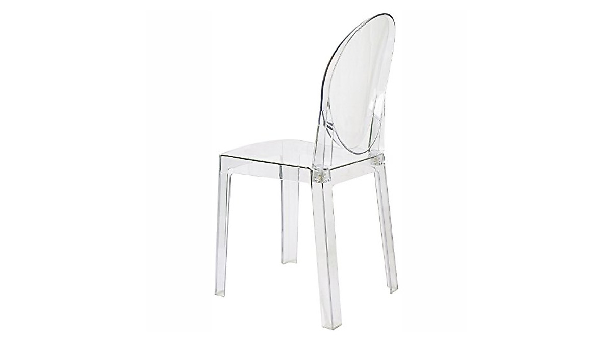 Louis Large Transparent Ghost Chair - Modern Mid Century Design