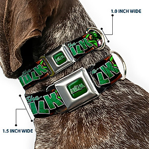 Dog Collar Seatbelt Buckle She Hulk Comic Book Cover Poses Rocks 15 to 26 Inches 1.0 Inch Wide, DC-WXM022-L