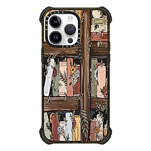 CASETiFY Ultra Impact iPhone 14 Pro Max Case [5X Military Grade Drop Tested / 11.5ft Drop Protection] - Bookshelf Garden by KT's Canvases - Glossy Black