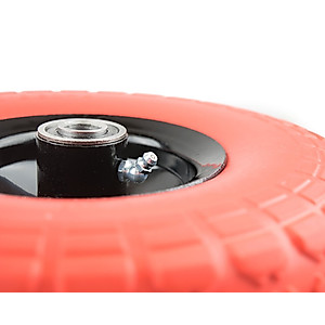 NK WFFOR10 Heavy Duty Solid Rubber Flat Free Tubeless Hand Truck/Utility Tire Wheel, 4.10/3.50-4" Tire