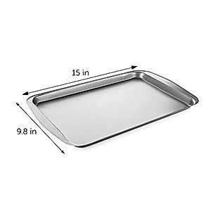 DecorRack 15 x 9.8 Inch Nonstick Baking Tray, Cookie Baking Sheet And Jelly Roll Pan, Heavy Duty Bakeware For Oven