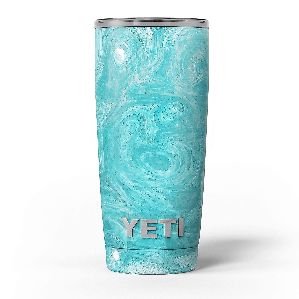 Design Skinz Marble Surface V1 Teal - Skin Decal Vinyl Wrap Kit Compatible with The Yeti Rambler Cooler Tumbler Cups