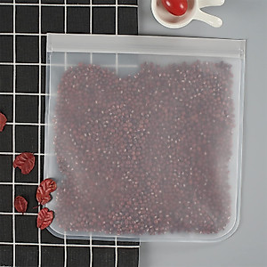 6 Pack BPA FREE Reusable silicone freezer bags, Extra Thick Reusable Storage Bags Leakproof Silicone and Plastic Free for Marinate Meats, Cereal, Sandwich, Snack, Travel Items, Home Organization