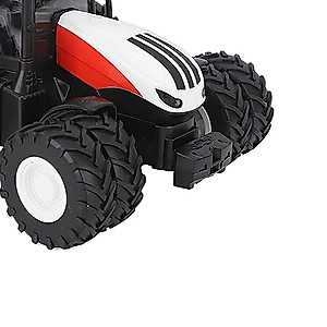 YYQTGG Remote Control Tractor, 1/24 Antiskid RC Farm Tractor Toy 4 Channel for Over 3 Years Old for Indoor (Red)
