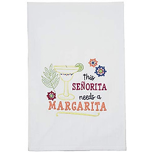 Aunt Martha's Dirty Laundry Senorita Needs a Margarita Flour Sack Dish Towel Small
