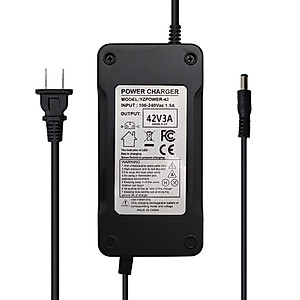 Output 42V 3A for 36V Charger 10S Lithium Battery Pack DC5.5 x 2.1mm Connector