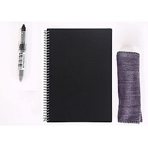 Yinuoday Smart Reusable Notebook A5 Smart Notebook Eco-Friendly Erasable Notebook Waterproof Notepad with Pen Cloth