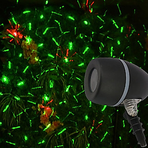 ELEOPTION Christmas Projector Light Indoor Outdoor, Moving Star Starry Light Show Projector Led for Home Halloween Christmas Party Wedding Landscape Garden Tree (Starry Red&Green)