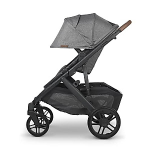 Vista V2 Stroller - Greyson (Charcoal Melange/Carbon/Saddle Leather) + MESA V2 Infant Car Seat - Jake (Charcoal)