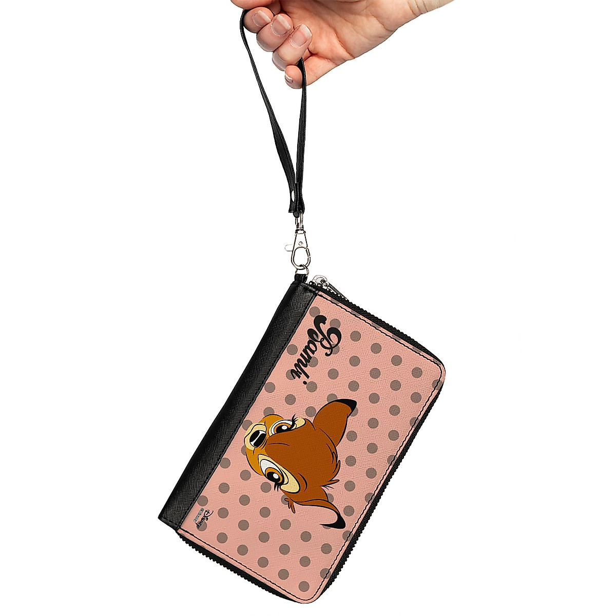 Buckle-Down Women's PU Zip Around Wallet Rectangle-Bambi, 7.5"x4.5"