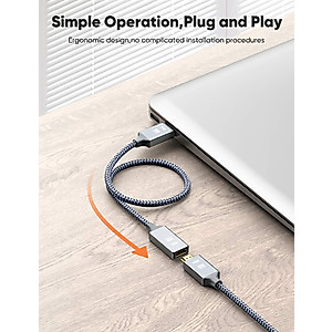 oldboytech HDMI Extension Cable 1FT, 4K HDMI Extender Male to Female Cable, Nylon Braided 2.0 hdmi Extender Cable Supports 3D, Full HD,2160p,Compatible with Roku Fire Stick,for PS4,for HDTV, Monitor