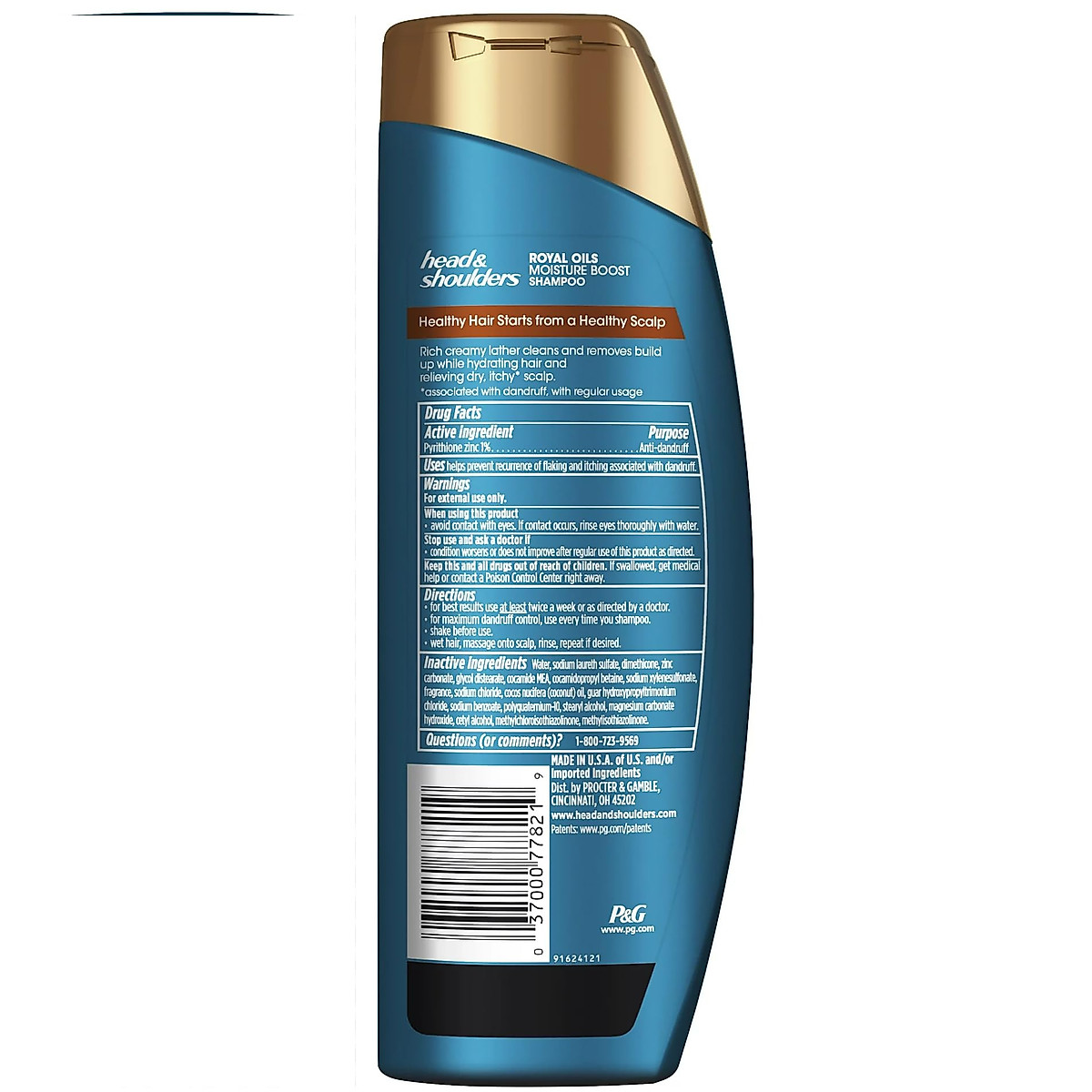 Head & Shoulder Shampoo Royal Oils Moisture Boost W/Coconut Oil