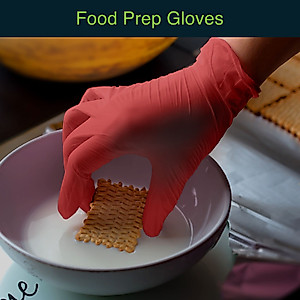 Light Burgundy Nitrile Disposable Gloves - 200 Count - 3 Mil Nitrile Gloves X Small - Powder and Latex Free Rubber Gloves - Surgical Medical Exam Gloves - Food Safe Cooking Gloves