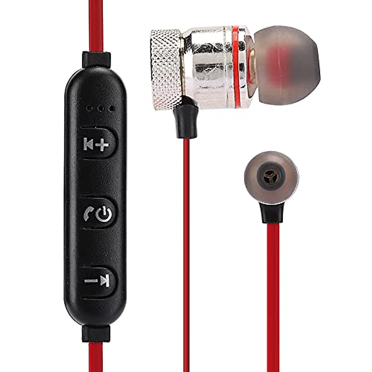Richer-R Sport Bluetooth Headphones,Wireless Bluetooth Sports Earphone in-Ear Stereo Noise Reduction Headphone Headset,Neck Hanging in-Ear Sports Earphone(Red)