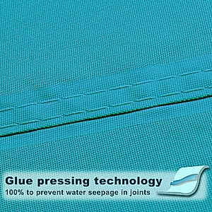 SUNNY GUARD Waterproof Sun Shade Sail 16' x 16' x 16' Turquoise Blue Triangle UV Block Sunshade for Backyard Yard Deck Patio Garden Outdoor Activities and Facility