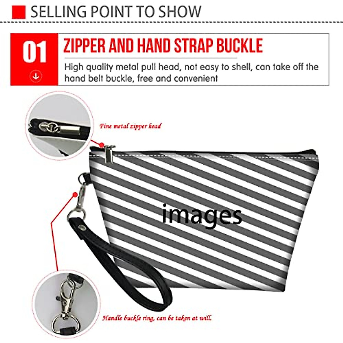 twevosrd Portable Makeup Bags,Large Cosmetic Bag Zipper Toiletry Bag Paraphernalia Gift for Women&Girls