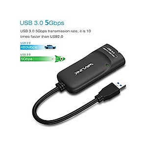 WAVLINK USB 3.0 to HDMI Adapter for Multiple Displays, 2K (2048x1152), Up to 6 Monitors, DisplayLink Certified, External Video Graphics Card Adapter with Audio Port for Windows,Mac OS,Chrome OS