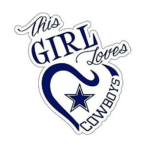 This Girl Loves Dallas Sticker Vinyl Decal //Choose Your Sizes//Dallas Sticker Logo (9 inch)