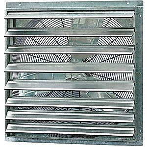 iLiving - 30" Wall Mounted Shutter Exhaust Fan - Automatic Shutter - Single Speed - Vent Fan For Home Attic, Shed, or Garage Ventilation, 5088 CFM, 7500 SQF Coverage Area, Silver (ILG8SF30S)