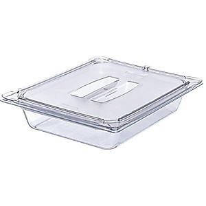 Carlisle FoodService Products 10230U07 StorPlus Half Size Polycarbonate Universal Handled Food Pan Lid, Clear
